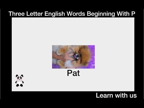 Three Letter English Words Beginning With P