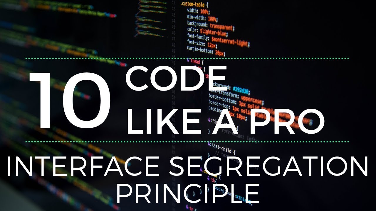 The Interface Segregation Principle | SOLID Principles | Code Like a Pro with Dylan Israel