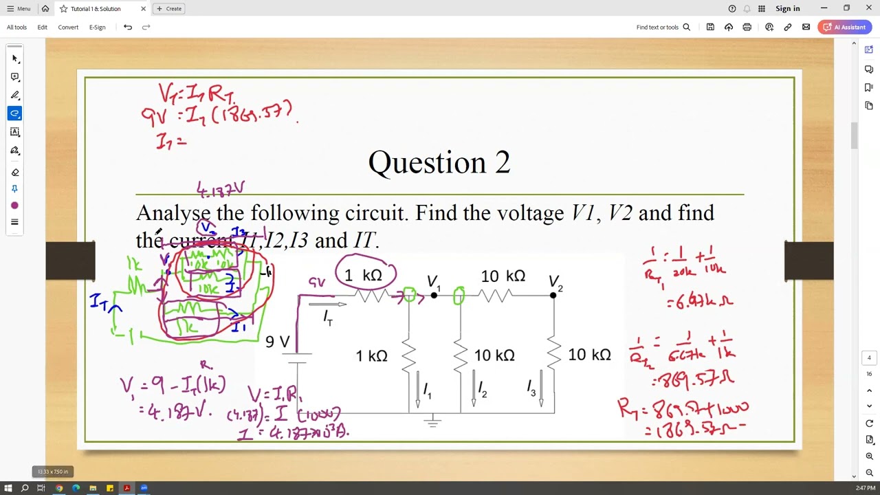 Electronic & Microprocessors Tutorial 3
