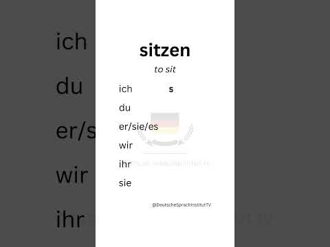 SITZEN Conjugation (Present) | German Verbs (Learn German Fast!) #deutschlernen #germanconjugation