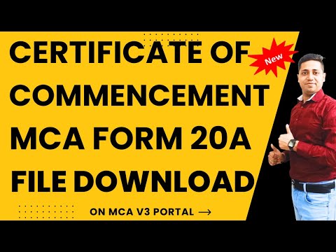 How to File INC 20A in MCA V3 Portal INC 20a Form Filing | INC 20a | INC 20a form filing live 2024