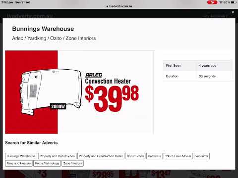 Bunnings Warehouse - Arlec Heater Yardking Lawn Mower Ozito Wet & Dry Vacuum & Venetian Blind