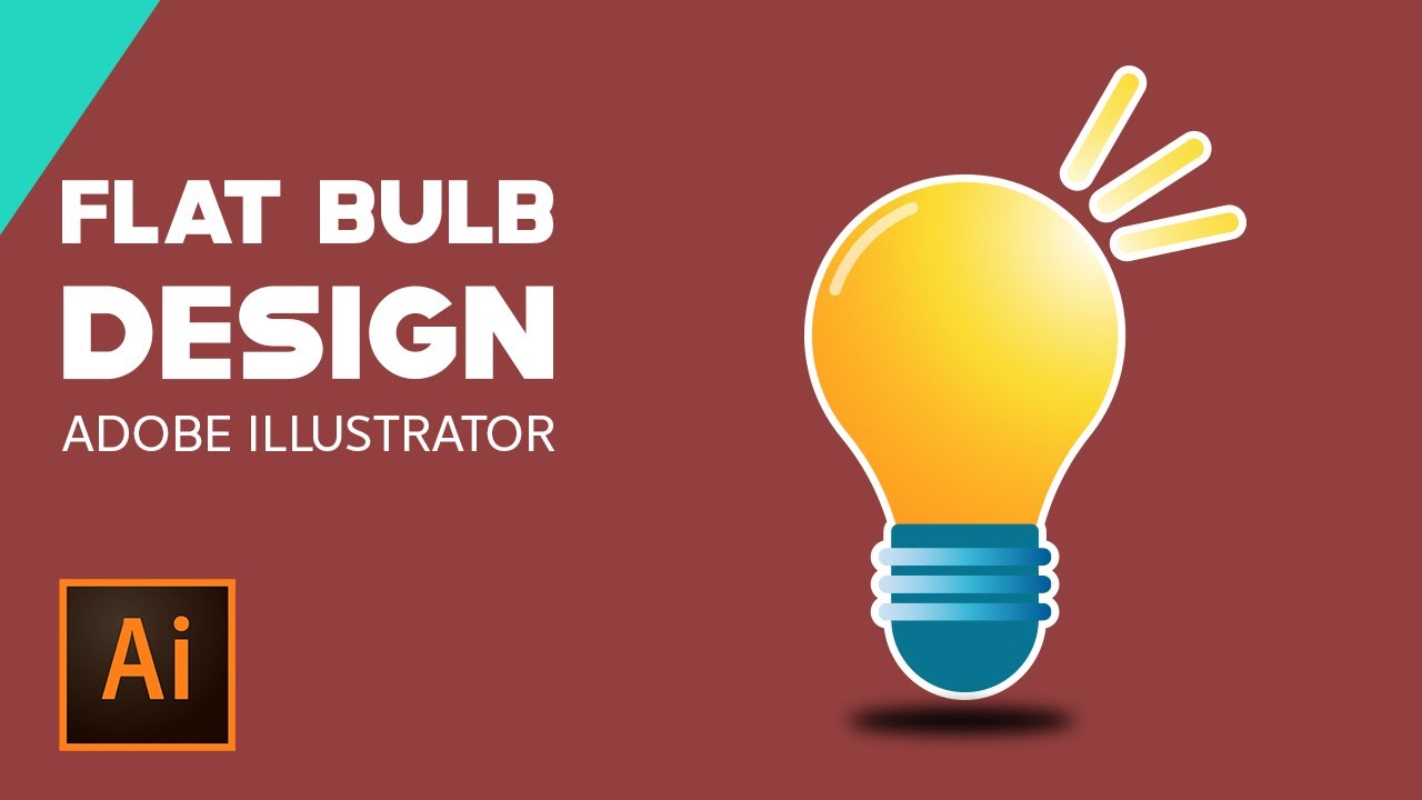 Bulb Flat Design | Vector Illustration Tutorial for Beginners