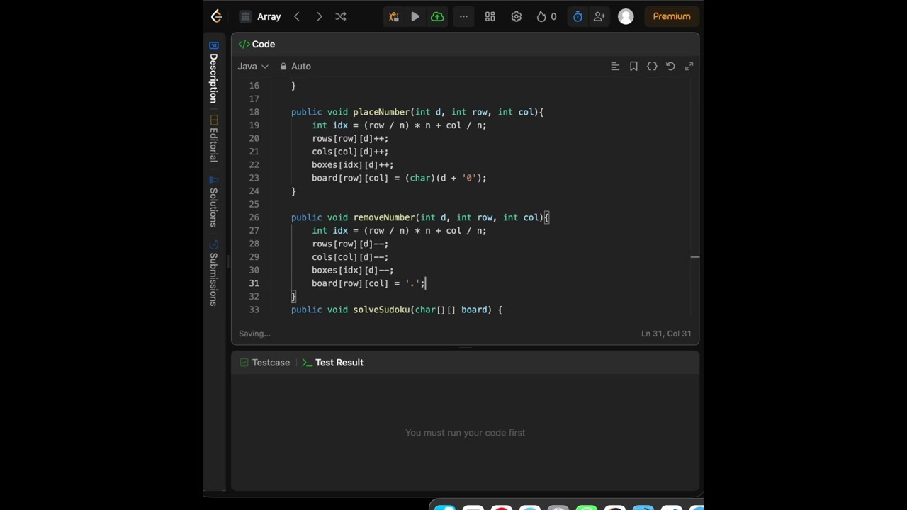 LeetCode 37 Sudoku Solver | Java Backtracking Solution
