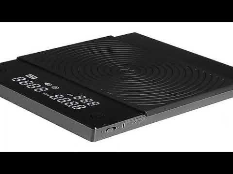 TIMEMORE Basic 2 Black Mirror Pour Over Coffee Scale flow rate display Auto Timer digit Ki