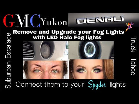 GMC Yukon | Fog lights | Upgrade to Halo's "Remove Replace" Connect Halos to your Spyder Headlights