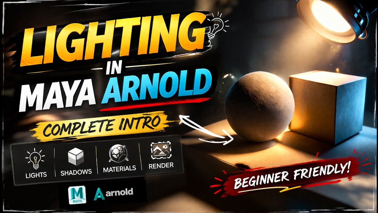 Introduction to Lighting in Maya Arnold | Beginner Tutorial (Step-by-Step)