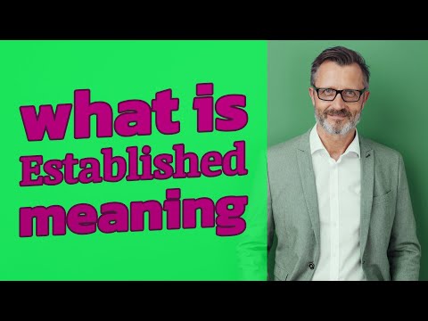 Established | Meaning of established