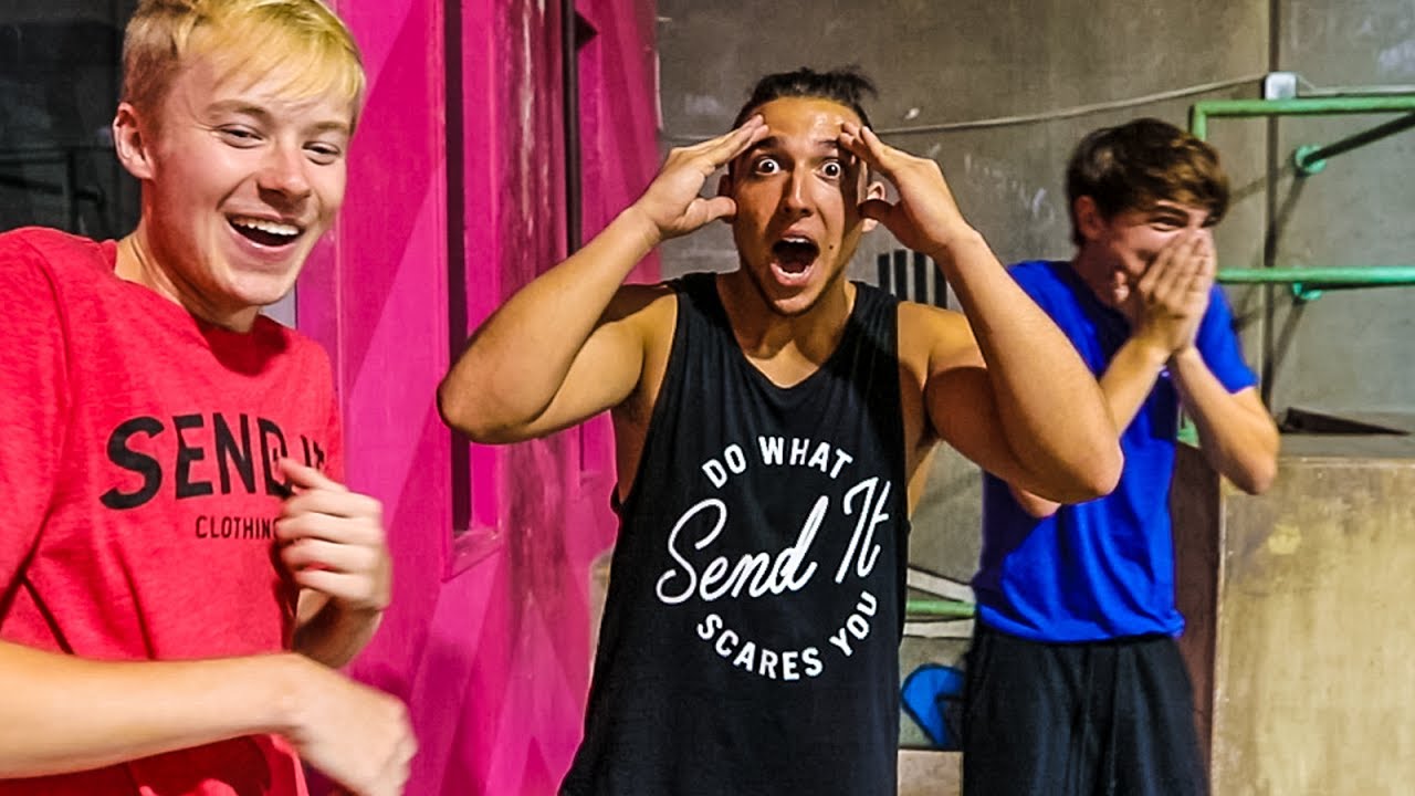 OVERNIGHT AT SUPER-TRAMPOLINE PARK! (Doing really dumb stuff)