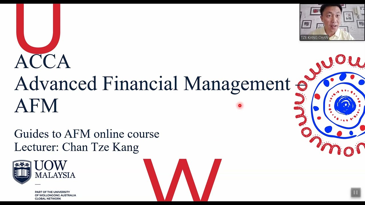 ACCA AFM Advanced Financial Management (Revision Course Jun'25 sitting ...