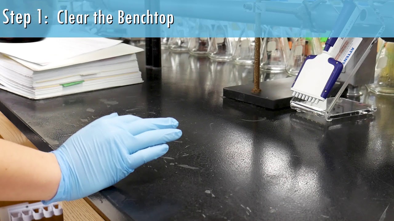 Water Sciences Laboratory Tutorial: Cleaning the Benchtop