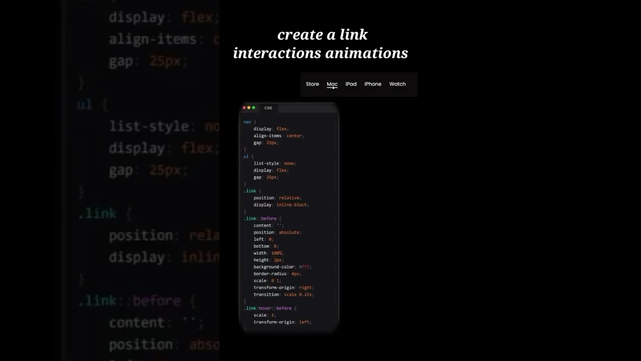 A link hover interaction animation ||html/css #html #css