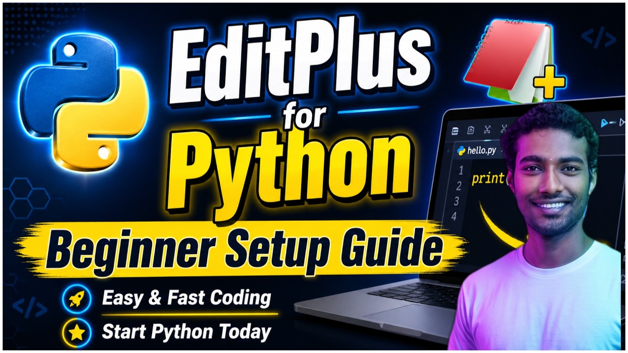 EditPlus + Python Setup  | Start Coding in Minutes | Install, Configure & Run Code (Step-by-Step)