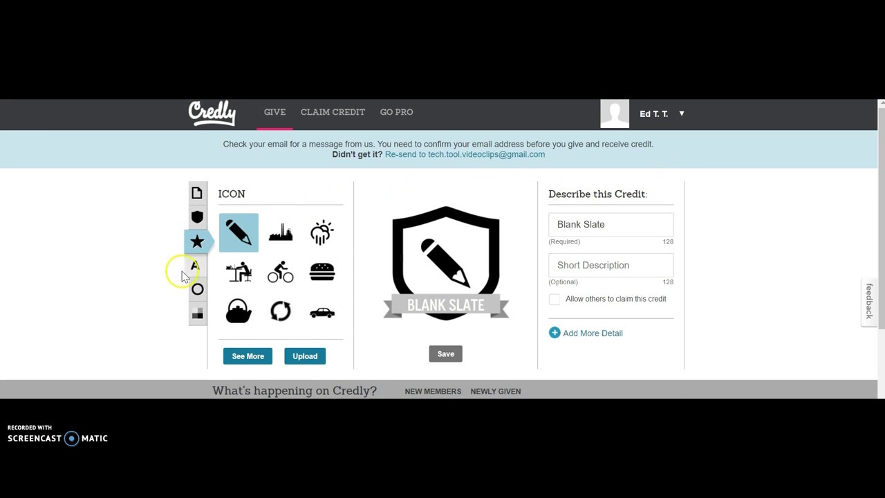 CREDLY EBADGES TUTORIAL (1:20)