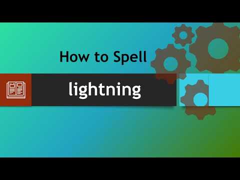 How to spell lightning