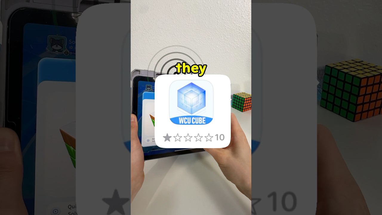 Trying the one star Speed Cubing app!