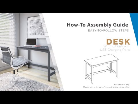 How-To Assembly Guide - Writing Desk with USB Charging Ports