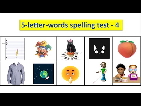 5 Letter Words-Spelling Test - Part 4