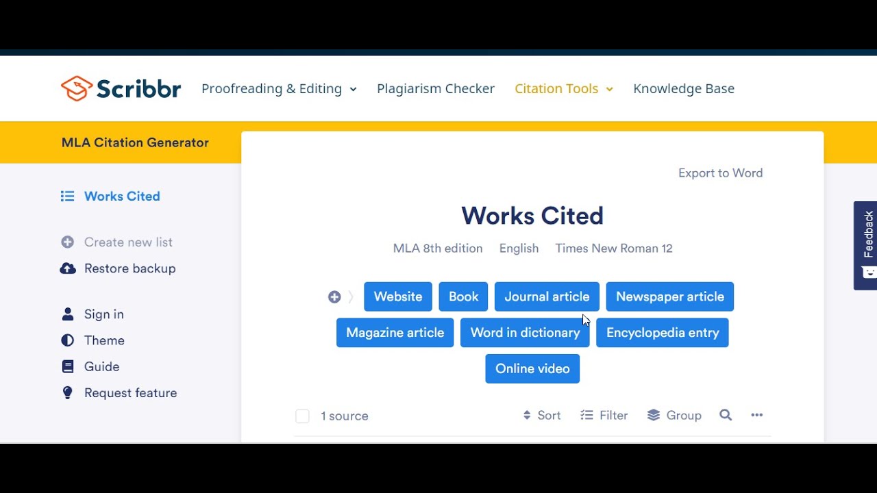 MLA Citation Generator Video Tutorial | Scribbr