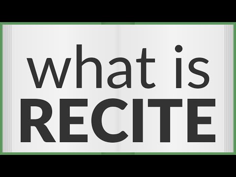 Recite | meaning of Recite