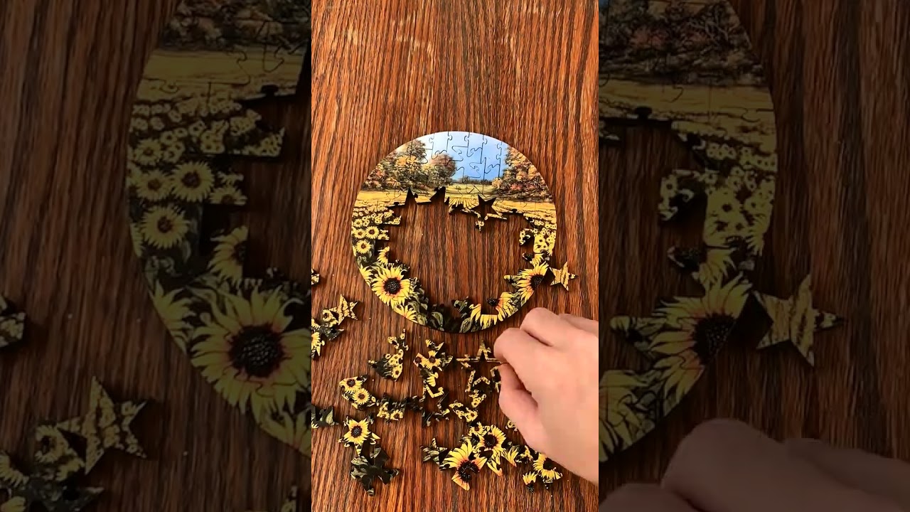 Gorgeous Wooden Puzzle Timelapse 😍 So pretty! @starzpuzzles