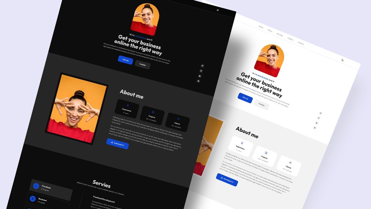 Build & Deploy a Complete Responsive Personal Portfolio Website using HTML CSS JavaScript