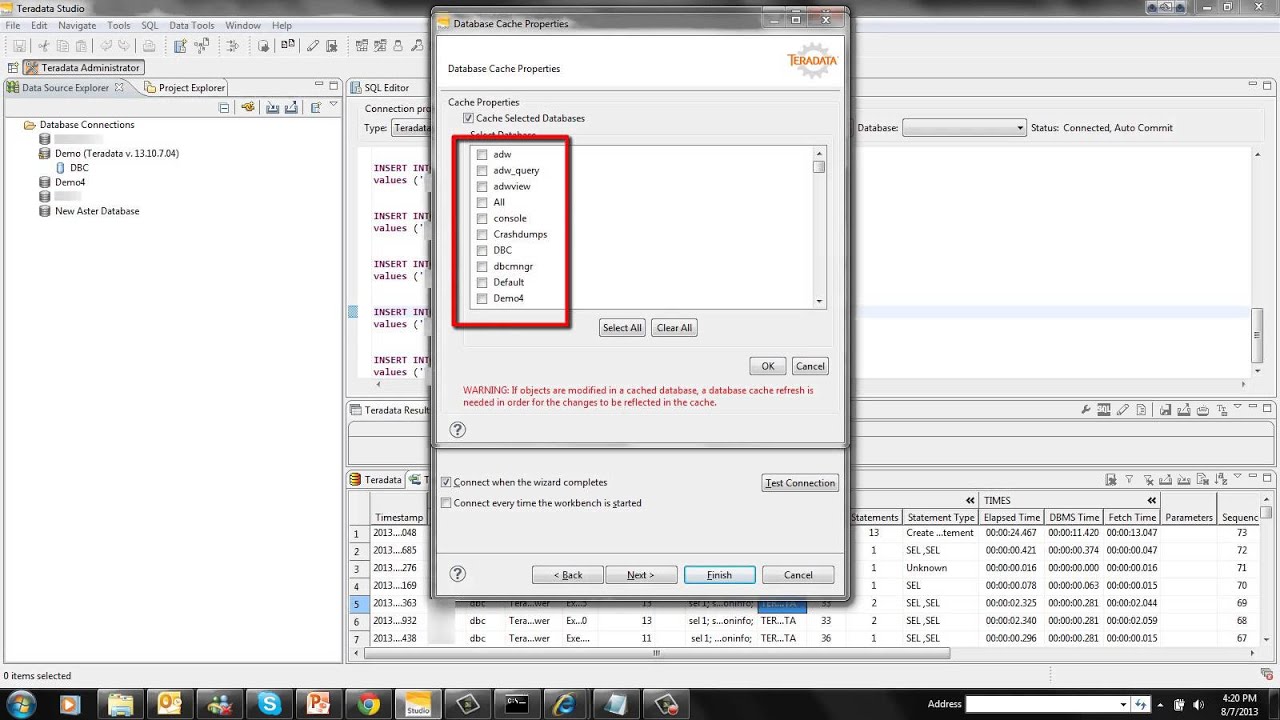 Using Teradata Studio: Connection Profile