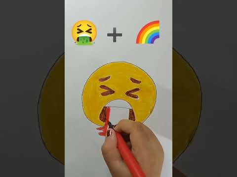 Vomit Emoji 🤮➕ Rainbow 🌈