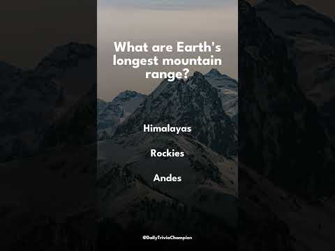 What are Earth's longest mountain range?