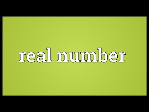 Real number Meaning