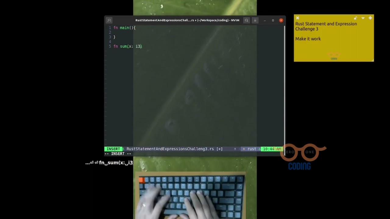 Learning Rust Programming -  Statement And Expression - Challenge 3 | ASMR Coding
