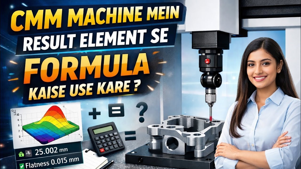 How to Use Result Element Formula in CMM Machine | Zeiss CMM Formula Calculation 💯✅