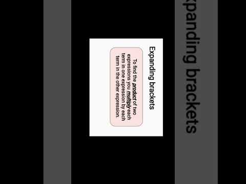 Expanding brackets - Definition - EASY LEARNING