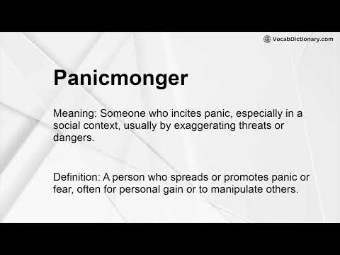 Panicmonger Meaning
