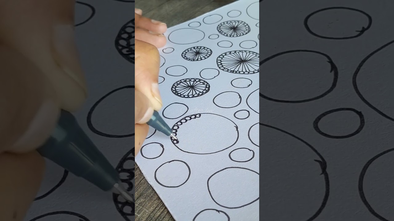 Calm your anxious thoughts #mindfulness #doodleart #arttutorial #drawing #shorts