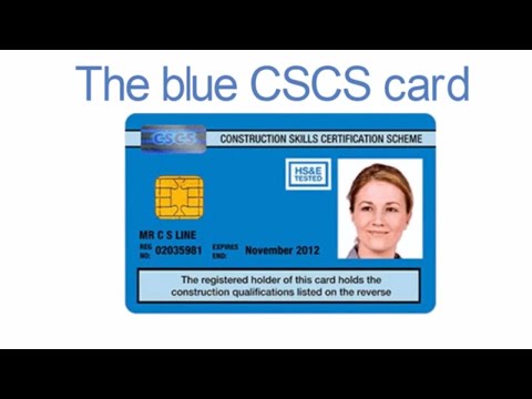 The blue CSCS card