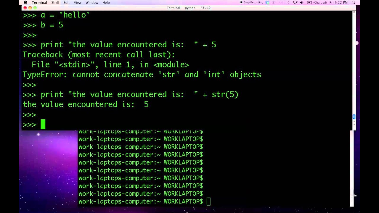 Python 07:  Types and Type Conversions
