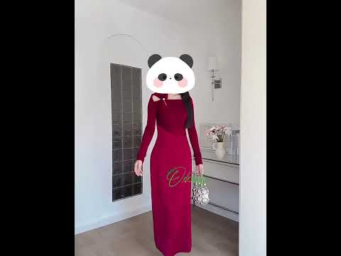 Red Long Sleeved Long Dress | Red Formal Dresses Party Dresses Supplier
