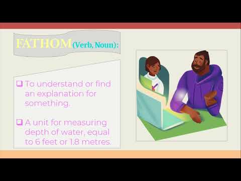 FATHOM | Dictionary| Thesaurus| Vocabulary| Synonyms|Word| Meaning| English| Language|