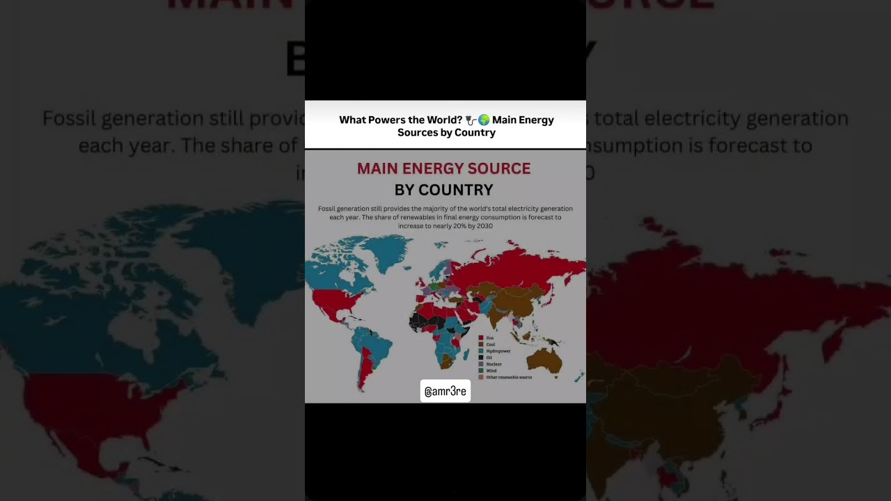 🌍 What Powers the World? ⚡ Main Energy Sources by Country Revealed!