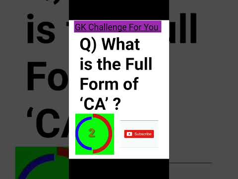 What is the Full form of CA ?#cafullform#CA#fullformofca#importantfullform#gk#quiz#viral#ca#shorts