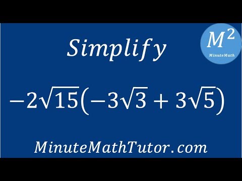 Simplify -2√15(-3√3+3√5)
