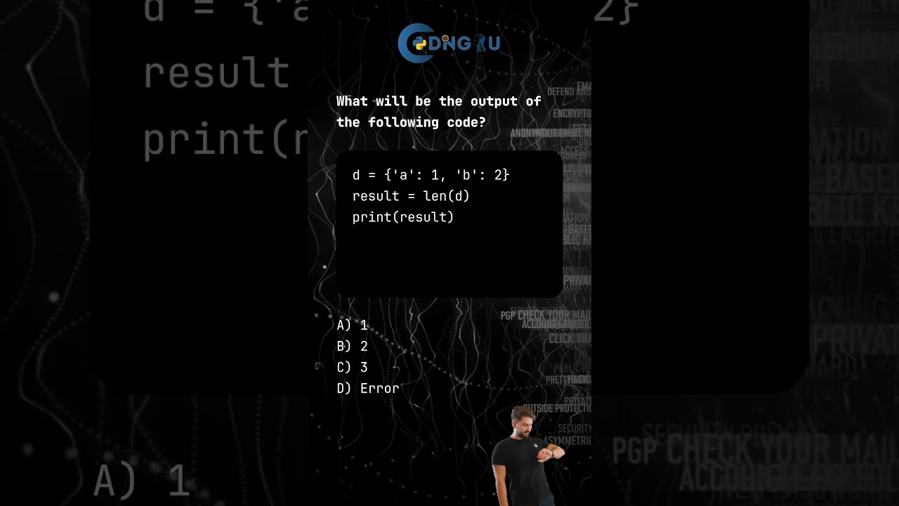 Python MCQ: Using len() with Dictionaries