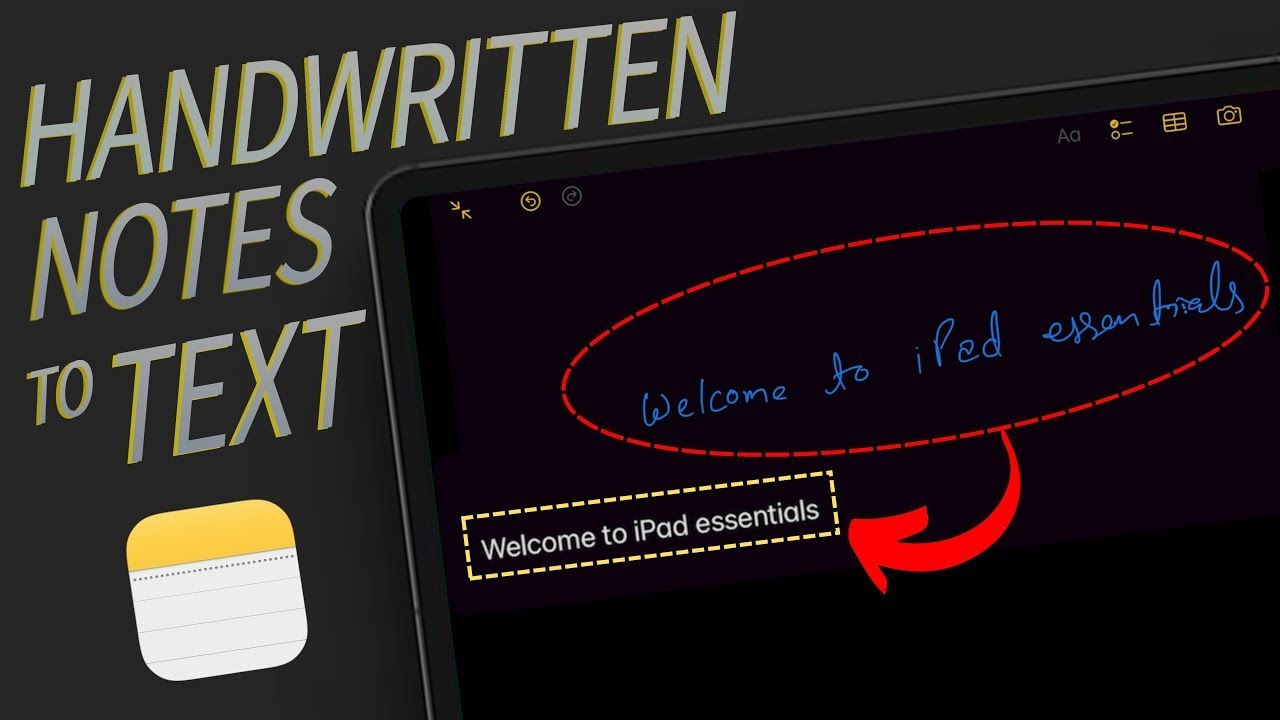 How to Convert your Handwritten Notes to Text on iPad using the Default iPad Notes App