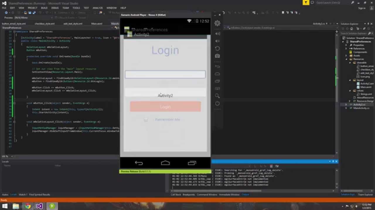 Xamarin Android Tutorial   30  Activities