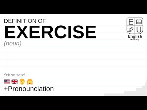 EXERCISE meaning, definition & pronunciation | What is EXERCISE? | How to say EXERCISE