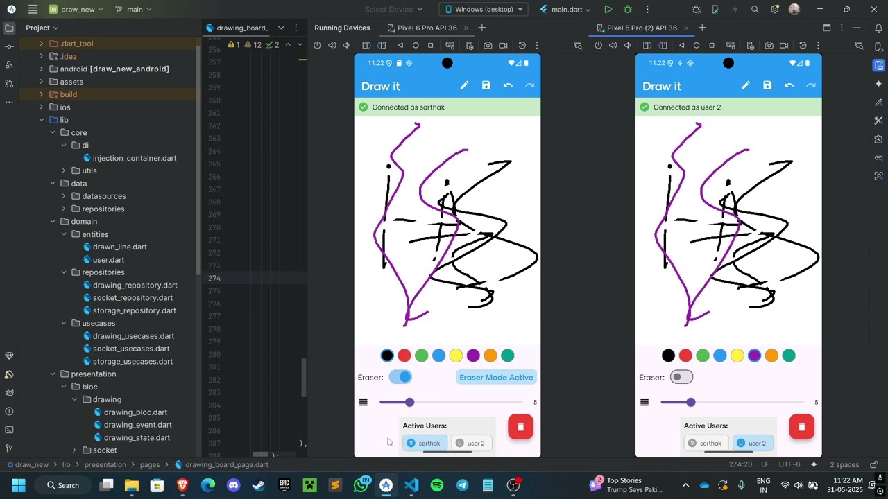 Drawing App | Flutter Node.js Express.js JavaScript