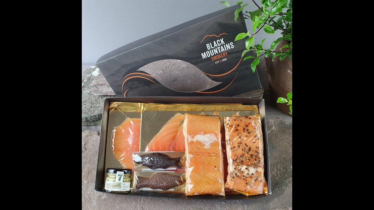 Little Salmon Feast Hamper Box Gift, Smoked Salmon, Salmon Hamper