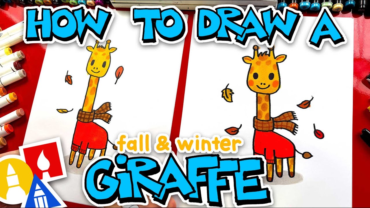 How To Draw A Fall And Winter Giraffe