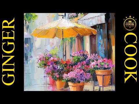 Easy French Flower Shop Painting Tutorial for Beginners